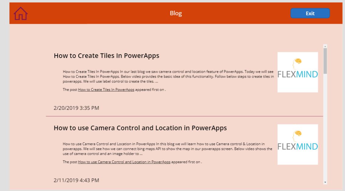 How to show RSS Feed in PowerApps & create RSS data connection?