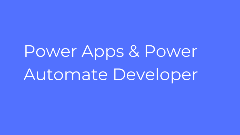 Power Apps Power Automate Developer Training