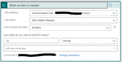 SharePoint Online Site Provisioning using Logic App and Custom List
